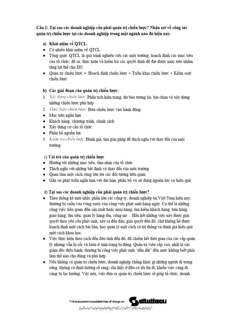 Tu-Luan-Qt-Chien-Luoc-Tong-Hop 1 | PDF