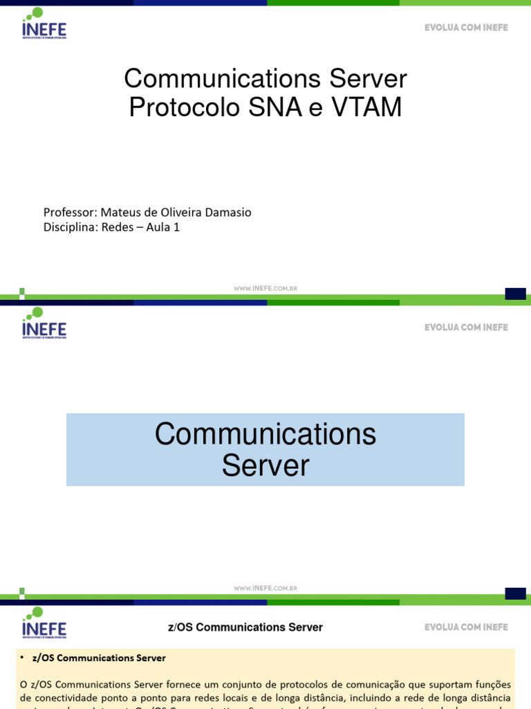 Redes - z/OS Communications Server | PDF | Rede de computadores | Topologia de rede