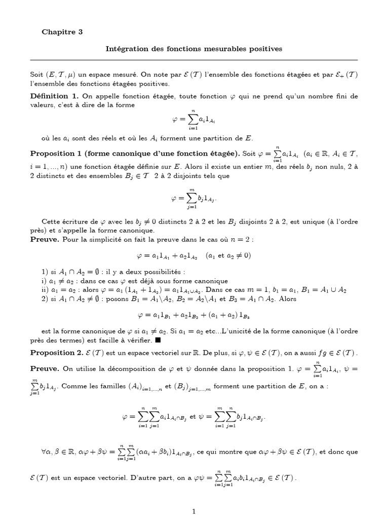 Chapitre 3 (Cour + Série + TD) | PDF | Analyse réelle | Objets mathématiques