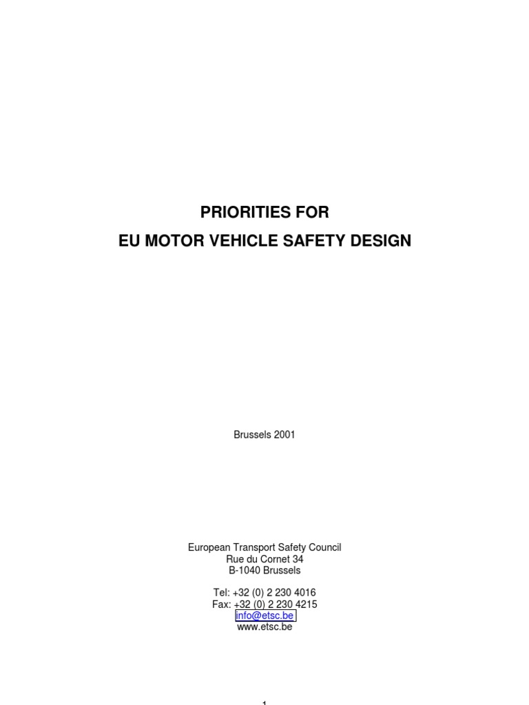 Motor Vehicle Safty Design | PDF | Traffic Collision | Road Traffic Safety