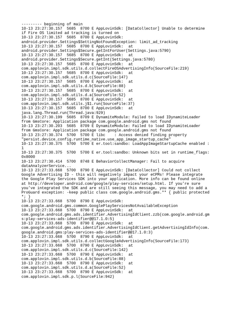 Com - Gk.speed - Booster.tool Logcat | PDF | Operating System Families | Software Development