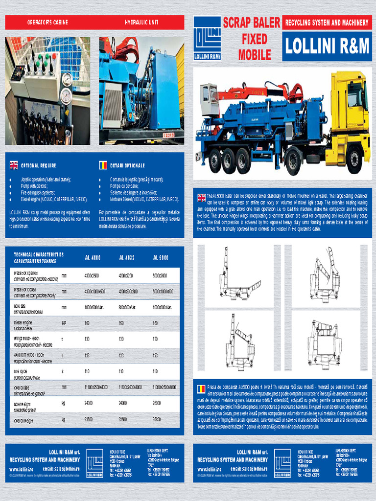 Lollini AL 5000 | PDF | Machines | Mechanical Engineering