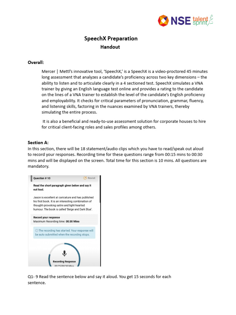 SpeechX Preparation Manual | PDF | International English Language ...