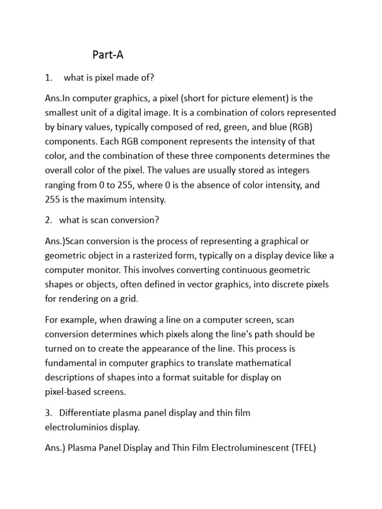 CG 2019 Solution | PDF | Rgb Color Model | Computer Graphics