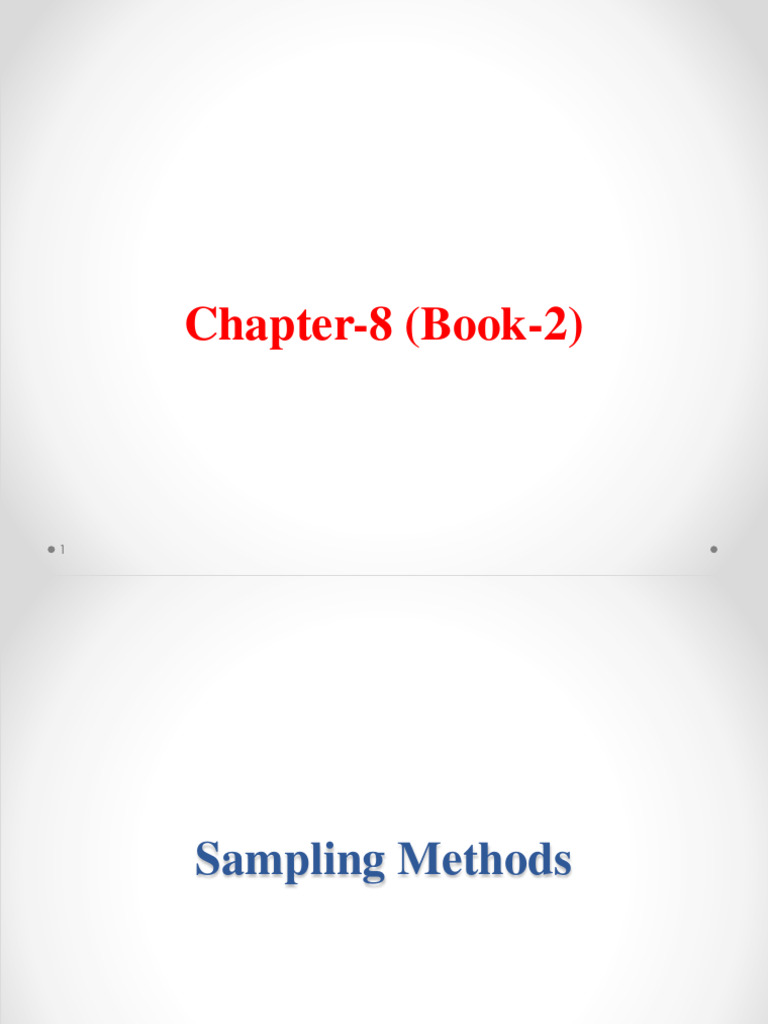 Chapter-8 - Book-2 (Sampling Method) | PDF | Sampling (Statistics ... Chapter-8 - Book-2 (Sampling Method) | PDF | Sampling (Statistics ...