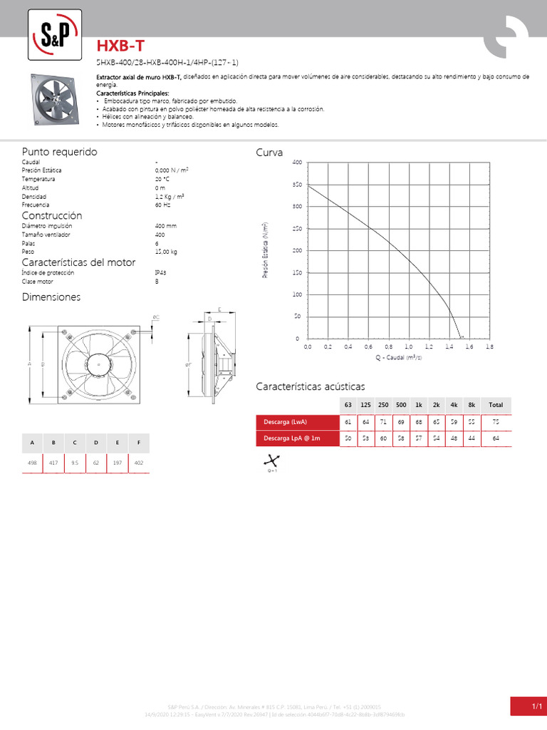 Ficha Tecnica HXB | PDF | Cantidades fisicas