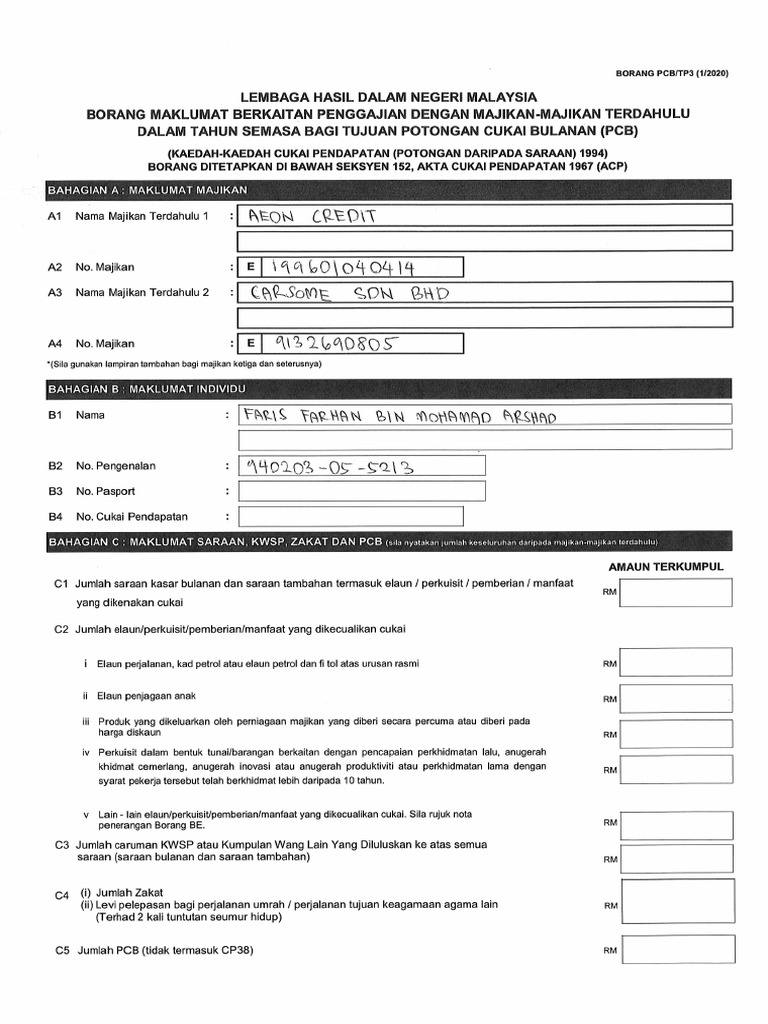 LHDN Form | PDF