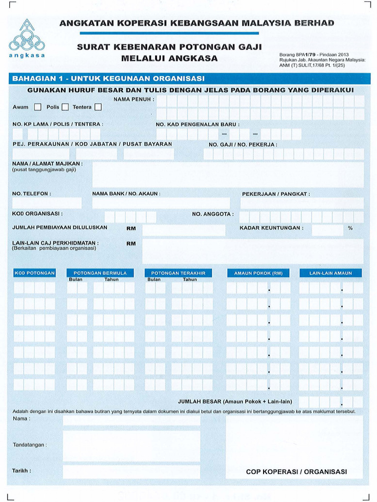 Borang (1-79) - Angkasa | PDF