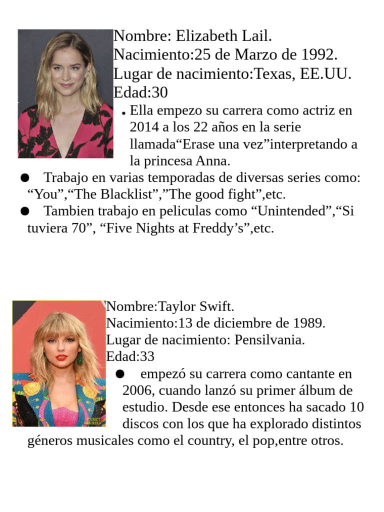 Biografia Famosos | PDF