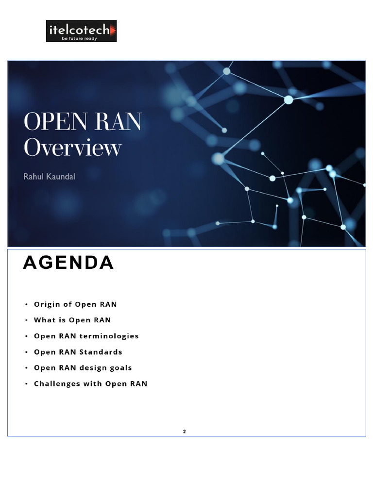 Open Ran Overview | PDF