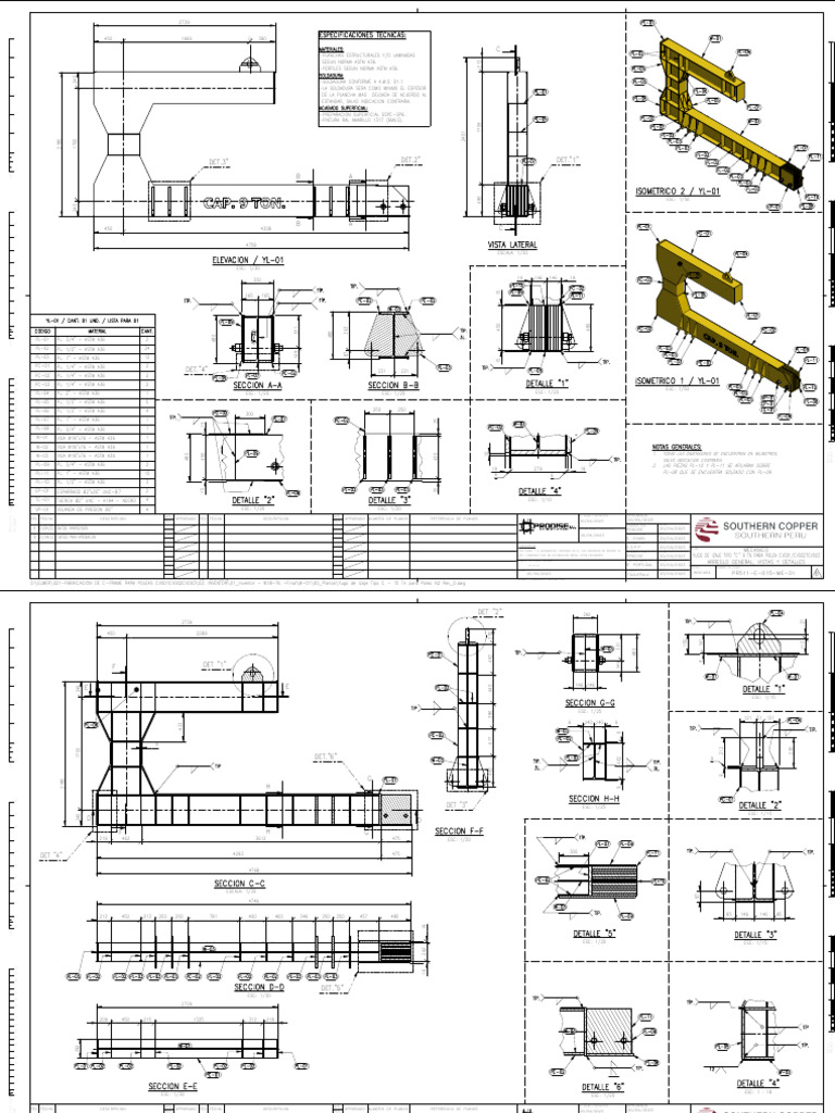 Yugo de Izaje Tipo C - 9 TN para Poleas CV001CV002 Y CV003 Rev - B | PDF