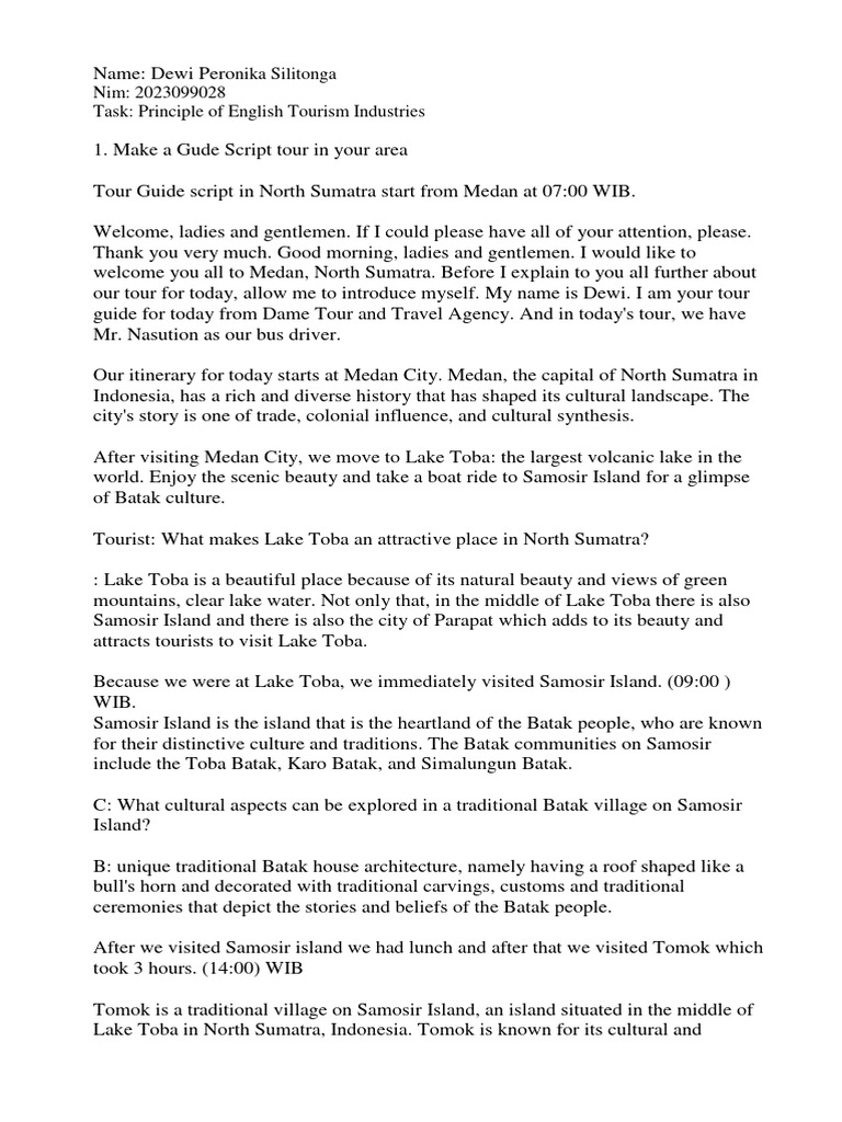 Guide Script - Dewi Peronika Silitonga - 210911020130 | PDF