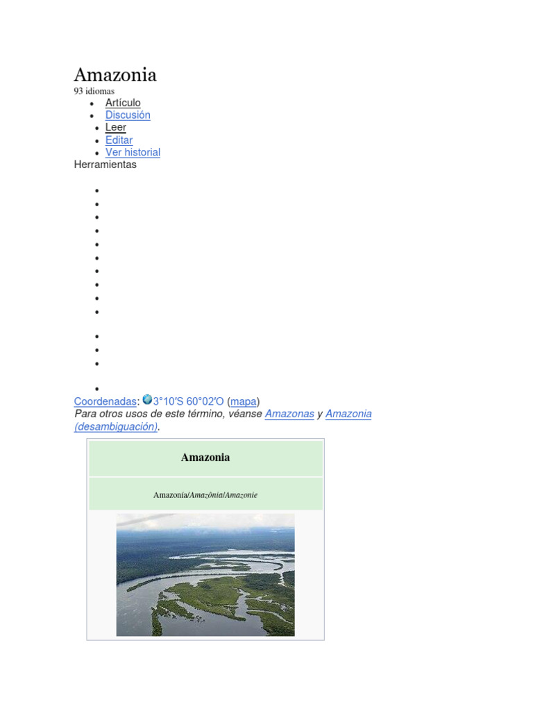 El Amazonas | PDF | Selva amazónica