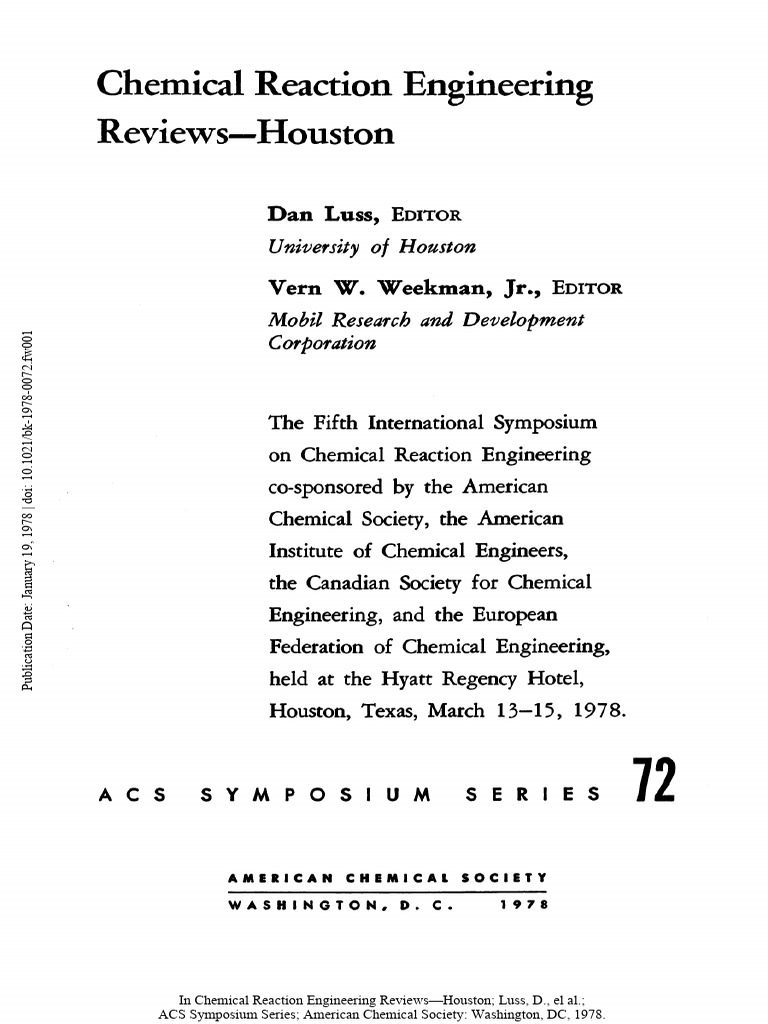Chemical Reaction Engineering Reviews | PDF | Public Sphere | Washington