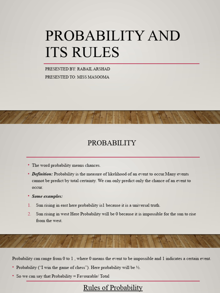 Probability Presented by Rabail. | PDF | Probability | Mathematics
