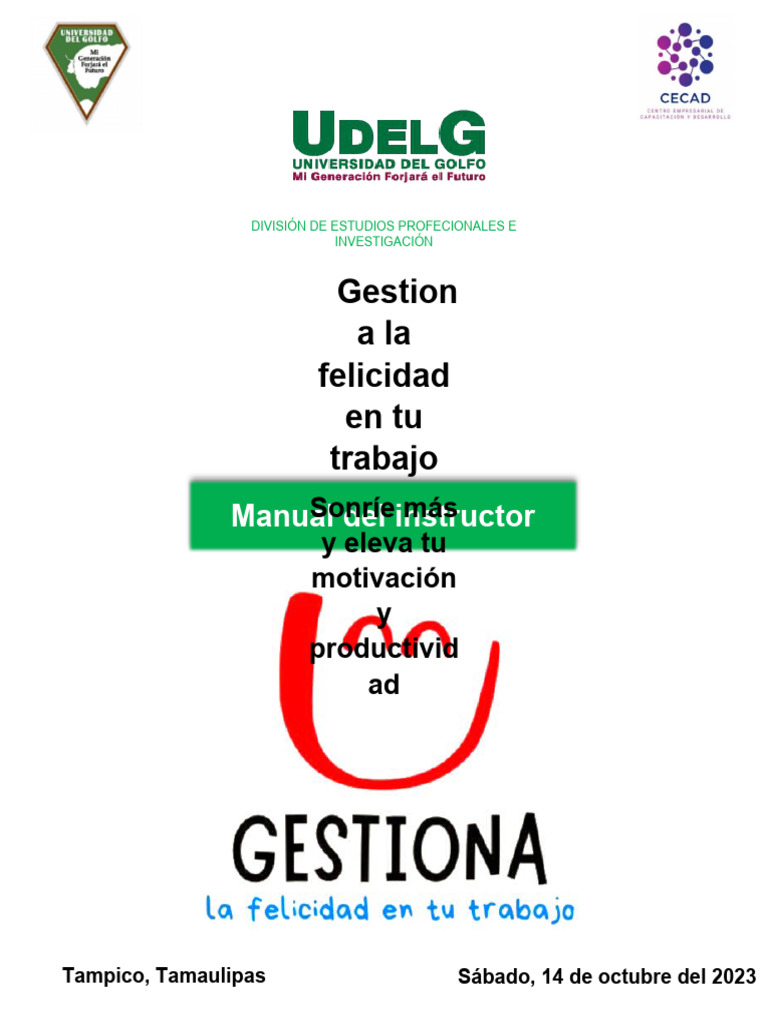 Manual Del Instructor | PDF | Felicidad | Bienestar
