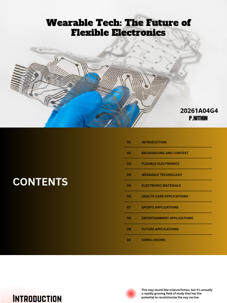 Wearable Tech The Future of Flexible Electronics | PDF | Wearable Technology | Physical Sciences