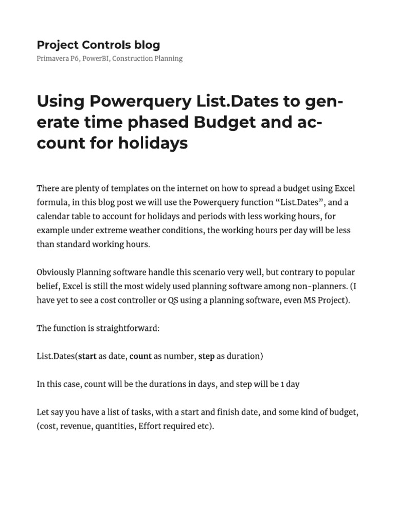 Time Phased Budget | PDF