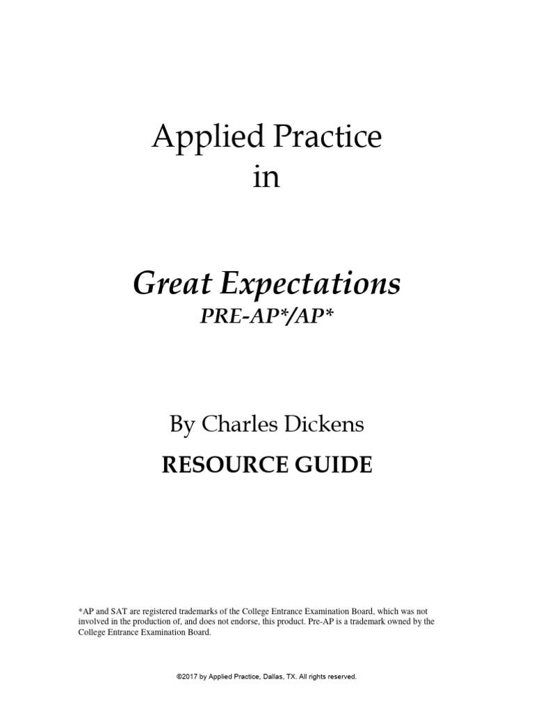 Great Expectations AP | PDF | Estella (Great Expectations) | Great ...