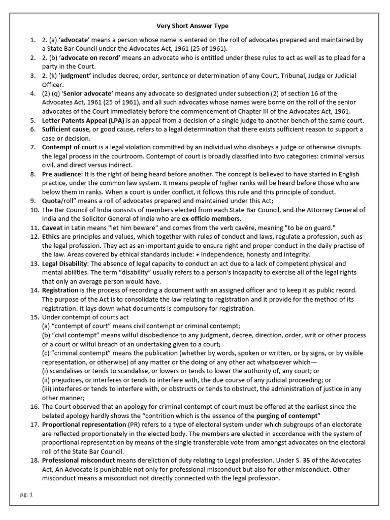 Professional Ethics Reading Material | PDF | Advocate | Lawyer