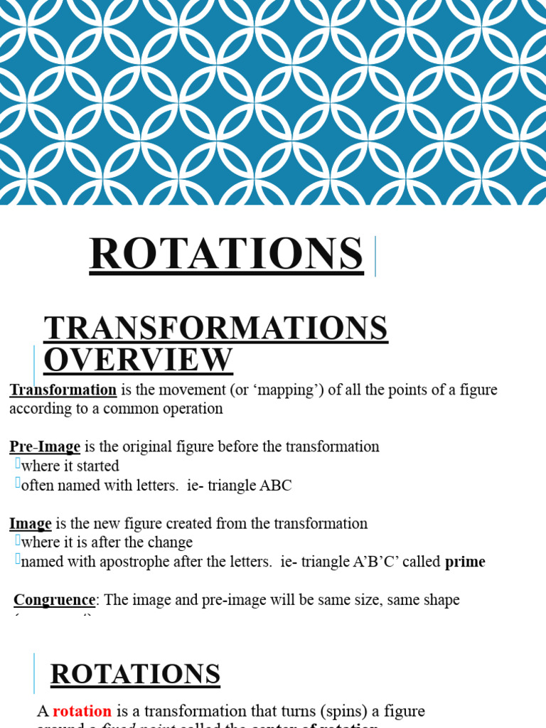 Rotations | PDF | Cartesian Coordinate System | Symmetry