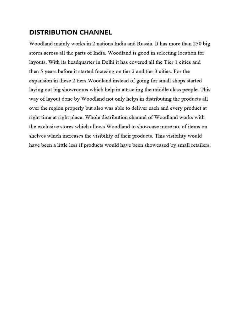 Distribution Channel Woodland | PDF