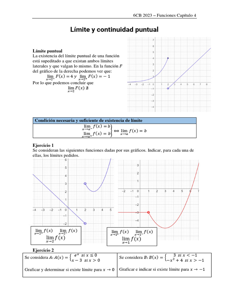 Funciones+Cap +4-+límite+y+continuidad+puntual+ (v2) | PDF | Función continua | Función ...