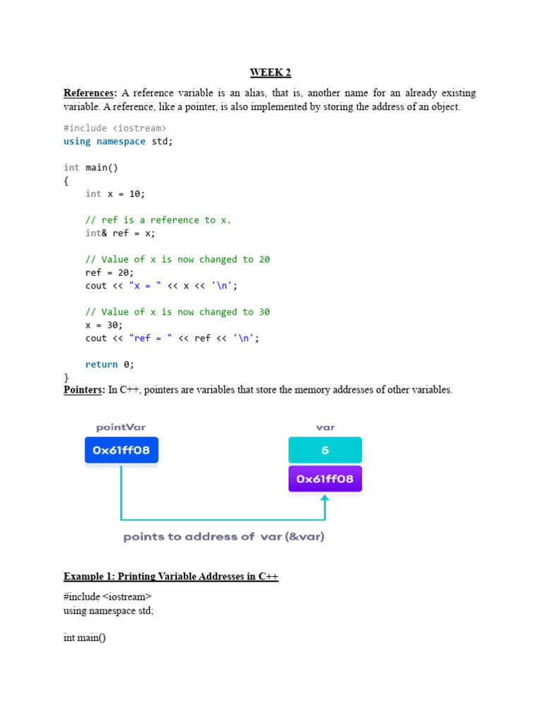 Week 3 | Download Free PDF | Pointer (Computer Programming) | Systems Engineering