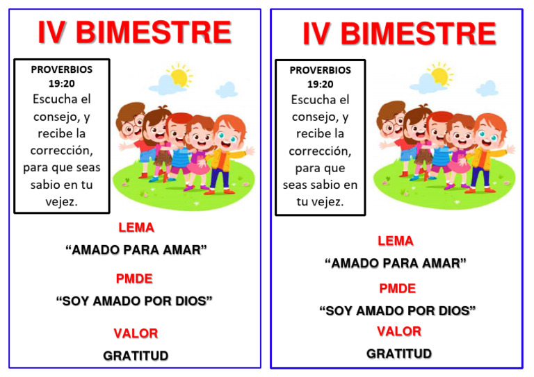 Caratula Del Cuarto Bimestre Primer Gra | PDF