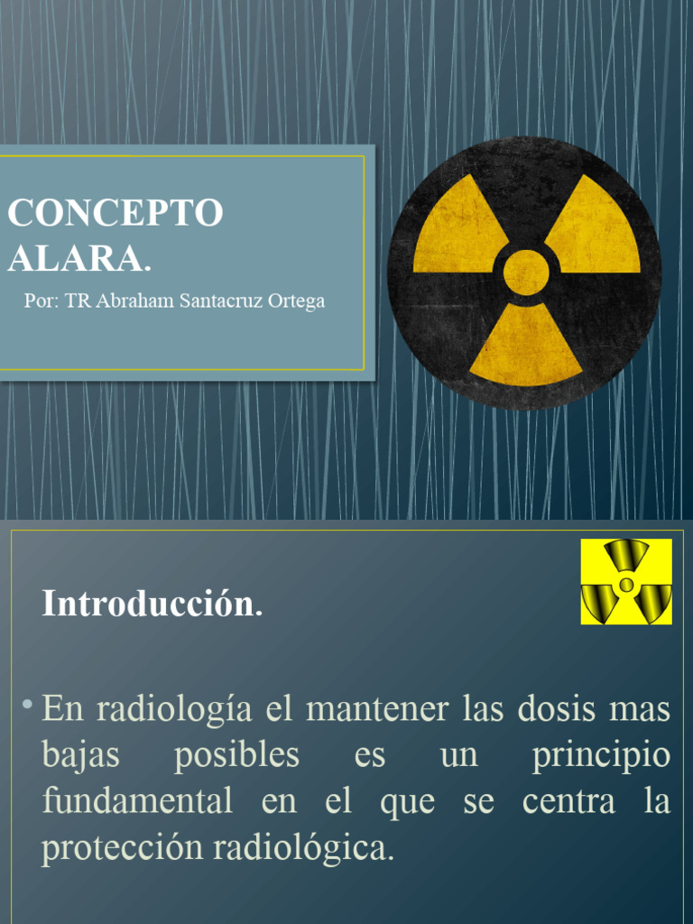 Concepto Alara | PDF | Desintegración radioactiva | Protección de radiación