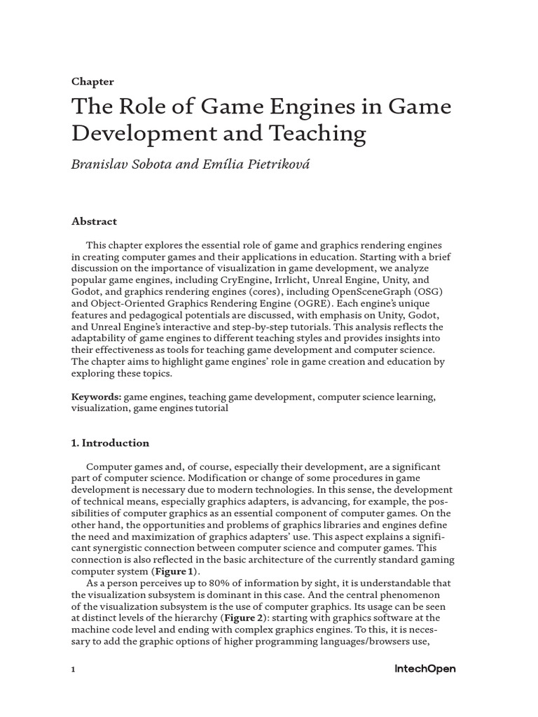 The Role of Game Engines in Game Development and T | PDF | Visualization (Graphics) | 3 D ...