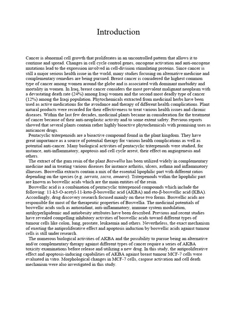 Introduction Cancer Is Abnormal Cell Growth That Proliferates in An ...