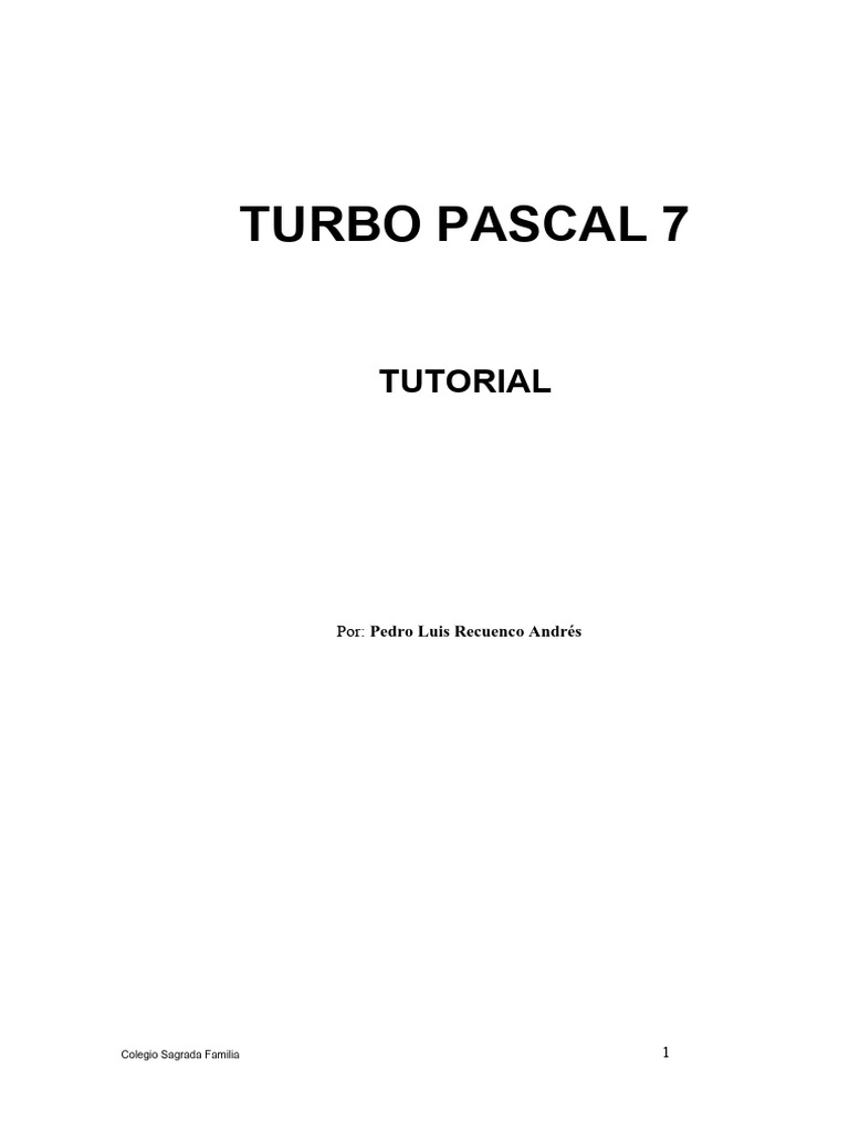 Pascal | Descargar gratis PDF | Cadena (informática) | Ciencias de la Computación