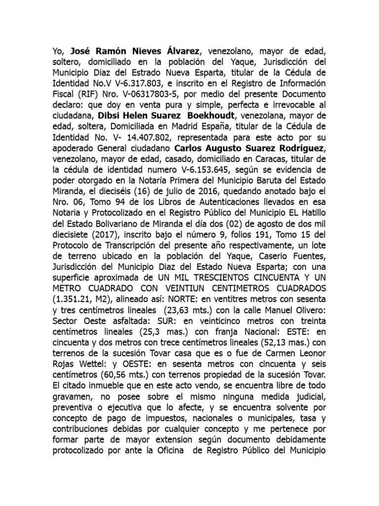 Venta Empera Margarita | PDF | Política | Ciencias sociales