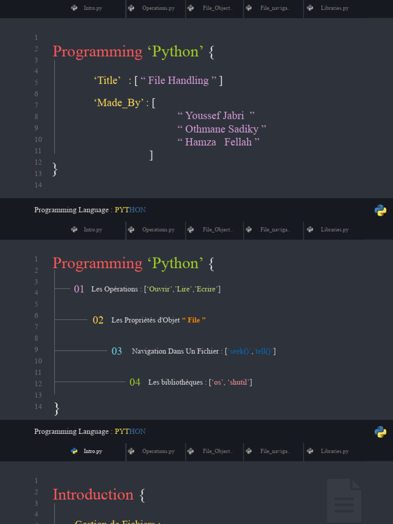 Python Presentation | PDF | Python (Langage de programmation) | Fichier texte