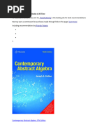 Contemporary Abstract Algebra 10th Edition - Gallian | PDF