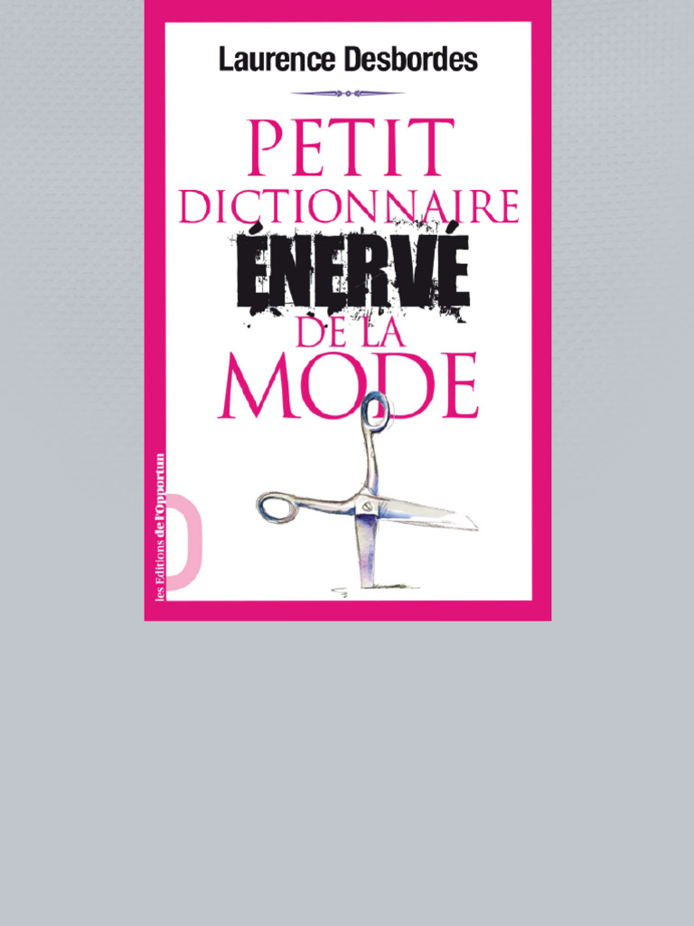 Petit Dictionnaire 233 Nerv 233 de La Mode | PDF