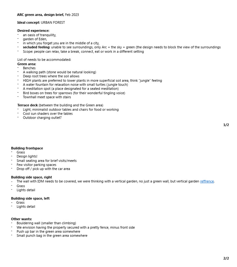 Urban Forest Design Brief 2023 | PDF