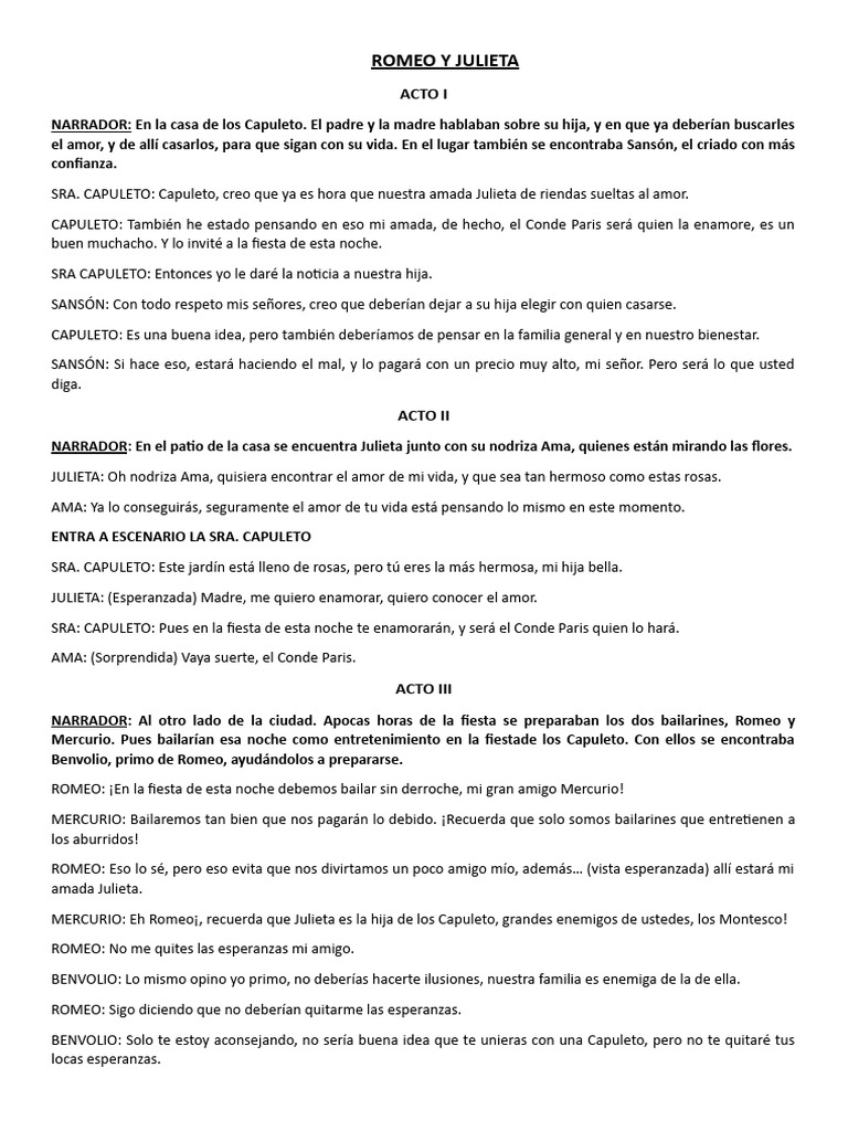 Romeo y Julieta | PDF | Romeo y Julieta