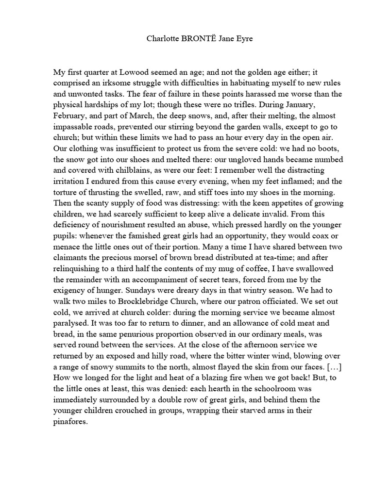Charlotte BRONTË Jane Eyre | PDF