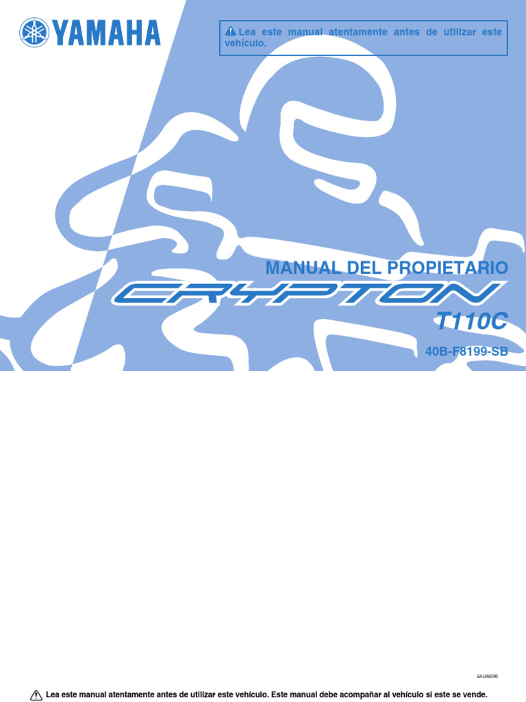 Manual de Propietario T110 Crypton | PDF | Motocicleta | Neumático