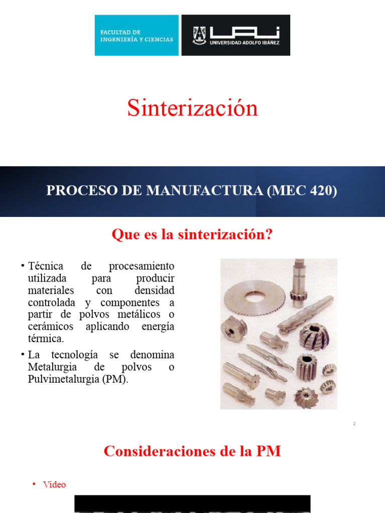 Presentación-11-Proceso de Manufactura | Descargar gratis PDF | Sinterización | Metalurgia