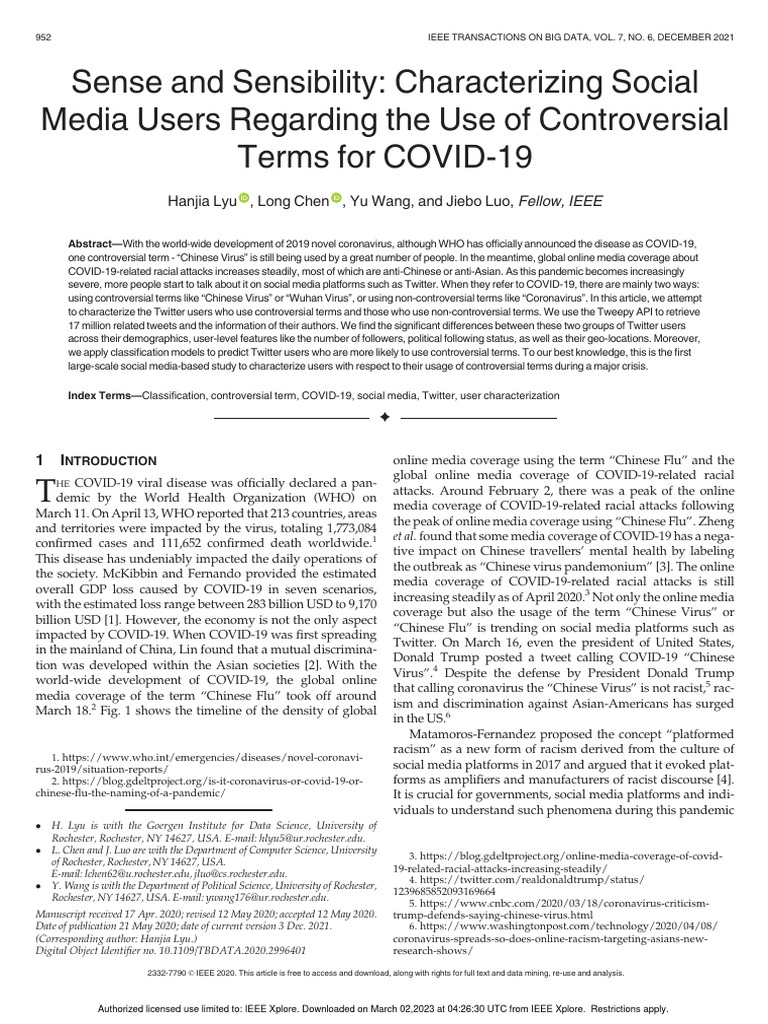 Sense and Sensibility Characterizing Social Media Users Regarding The Use of Controversial Terms ...
