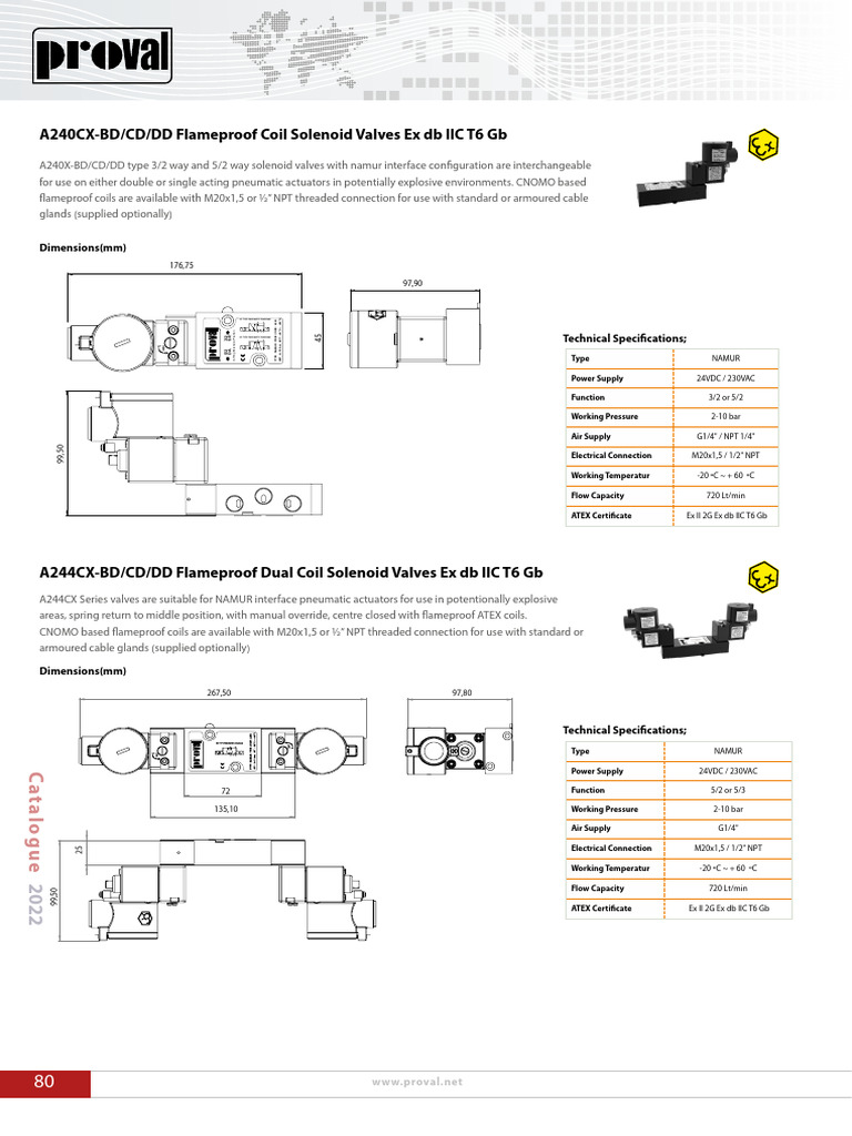 A240CX-BD CD DD Flameproof Coil Solenoid Valves PDF | PDF | Valve | Gas ...