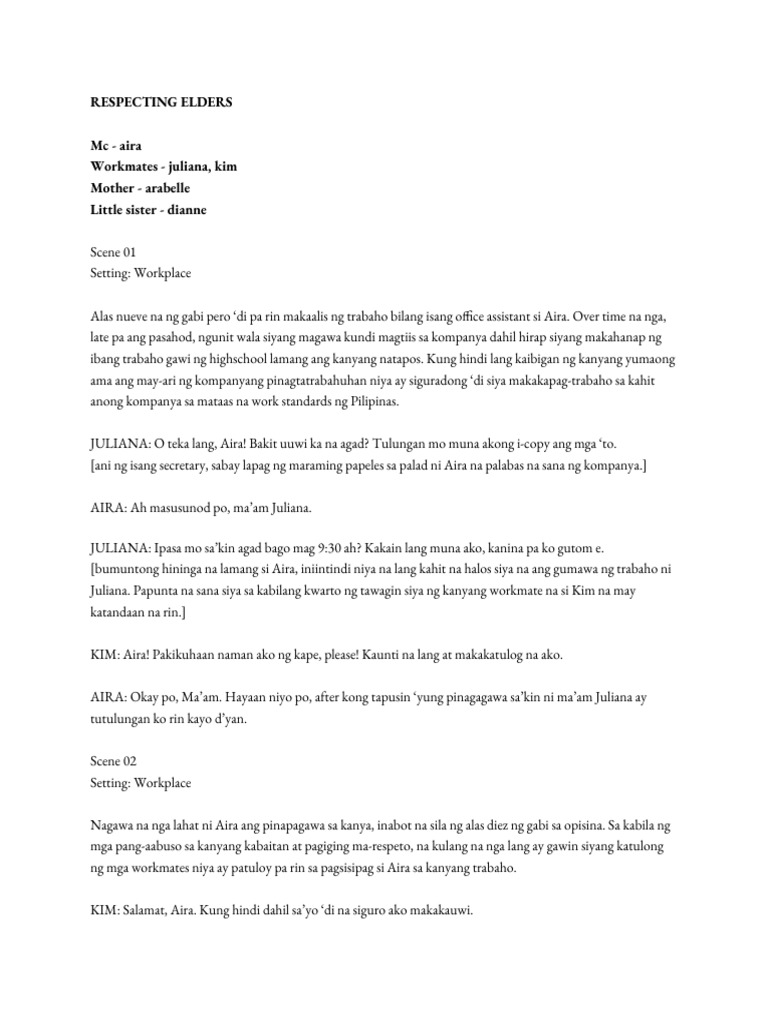 Respecting Elders Ethics | PDF