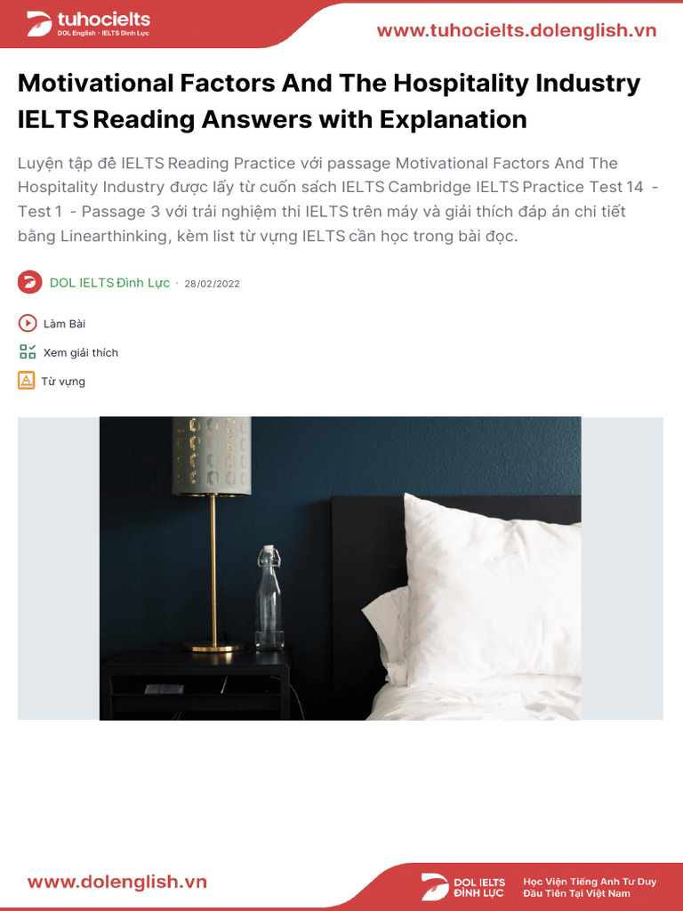 Motivational Factors in Hospitality Industry | PDF | Motivational ...