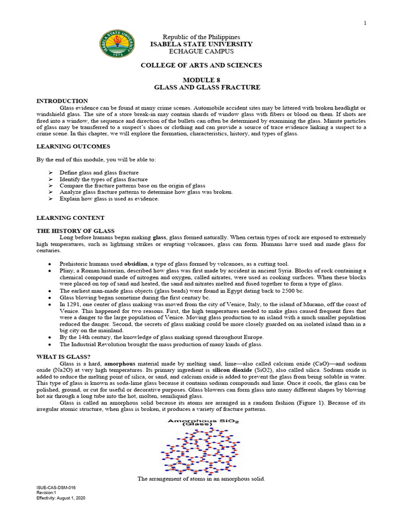 MODULE 8 - Glass and Glass Fracture | PDF | Glasses | Refraction
