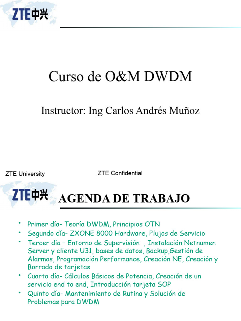 Teoria de DWDM - 1 - Presentation | PDF | Multiplexación por División de Longitud de Onda ...