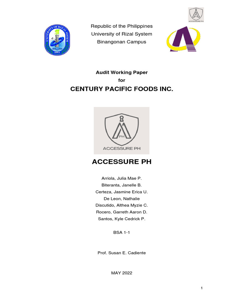 Accessure Auditing Firm - Audit Working Paper | PDF | Lease | Discounting
