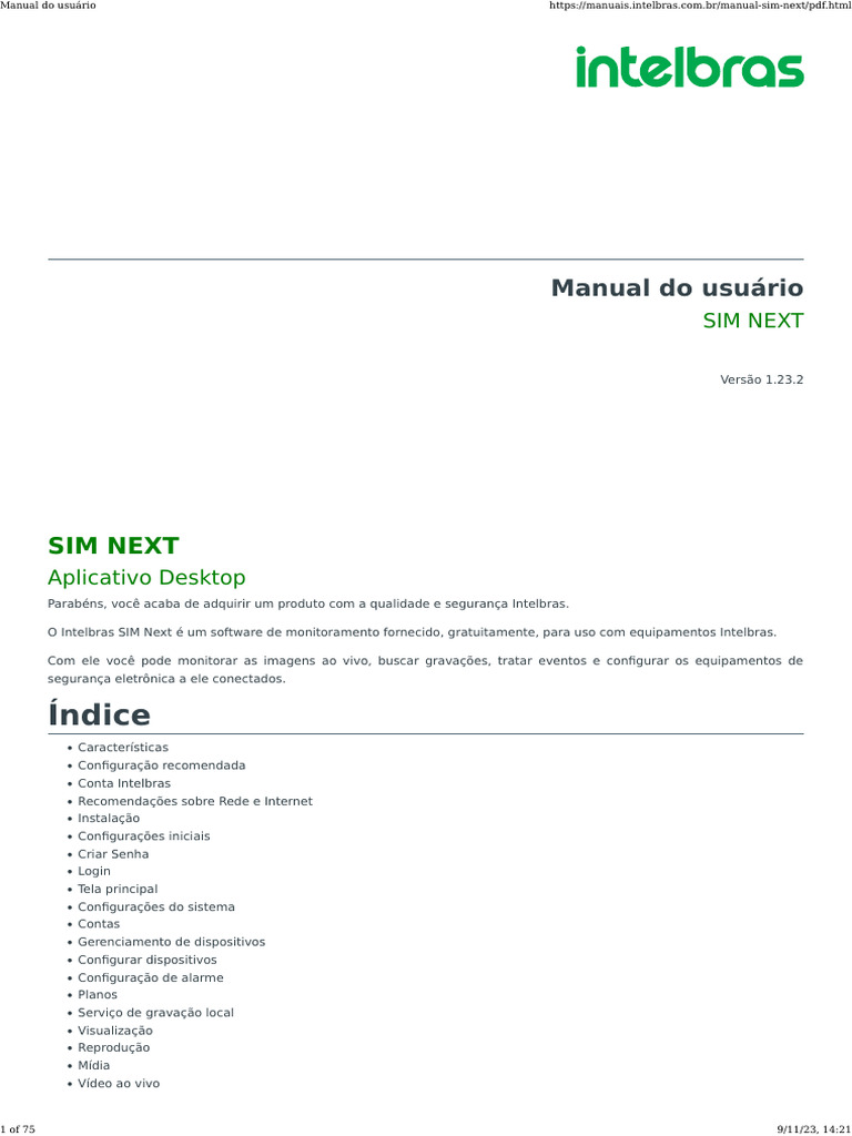 Manual Do Usuário SIM NEXT | Download grátis PDF | Rede de computadores ...